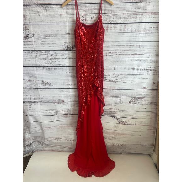 Fashion Nova | Dresses | Supernova Show Me Something Red Sequin Maxi ...